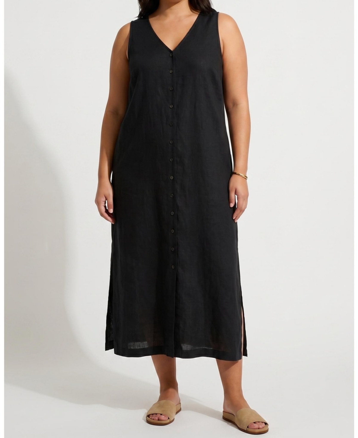 Click here for Universal Standard Plus Size Islet Button-Down Lin... prices