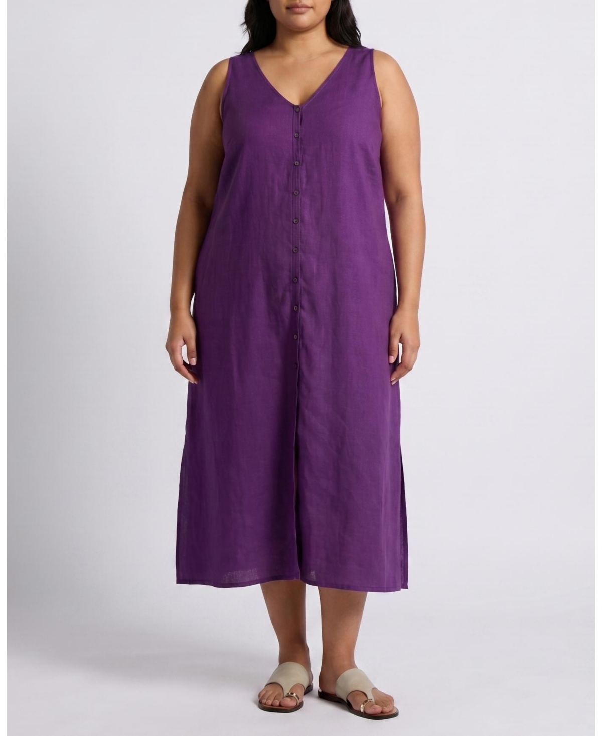 Click here for Universal Standard Plus Size Islet Button-Down Lin... prices