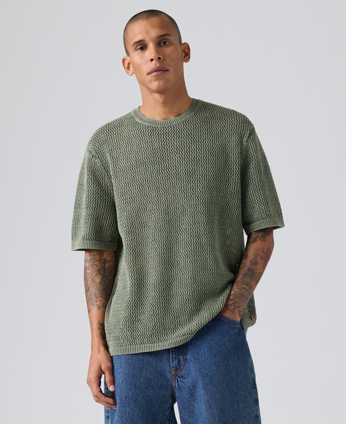 Click here for Levis Premium Mens Stinson Sweater T-shirt - Basil prices