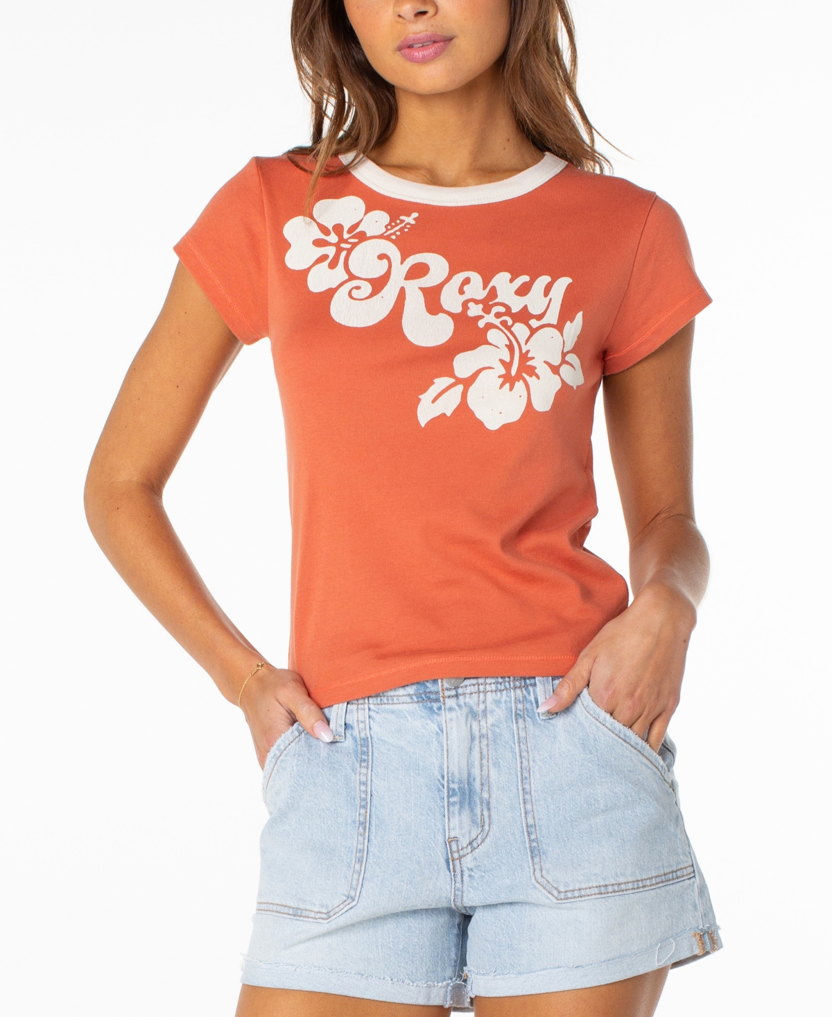 Click here for Roxy Womens Retro-Inspired Baby Crew Neck T-Shirt... prices