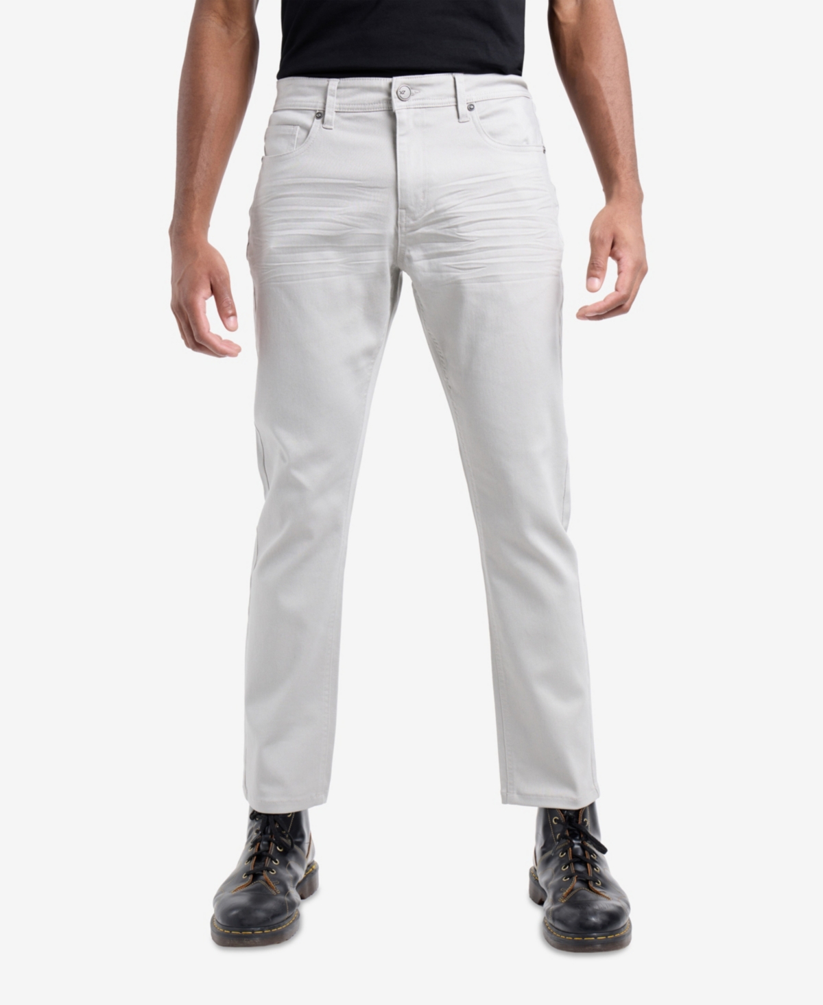 Click here for Mens Stretch 5 Pocket Skinny Jeans - Silver prices