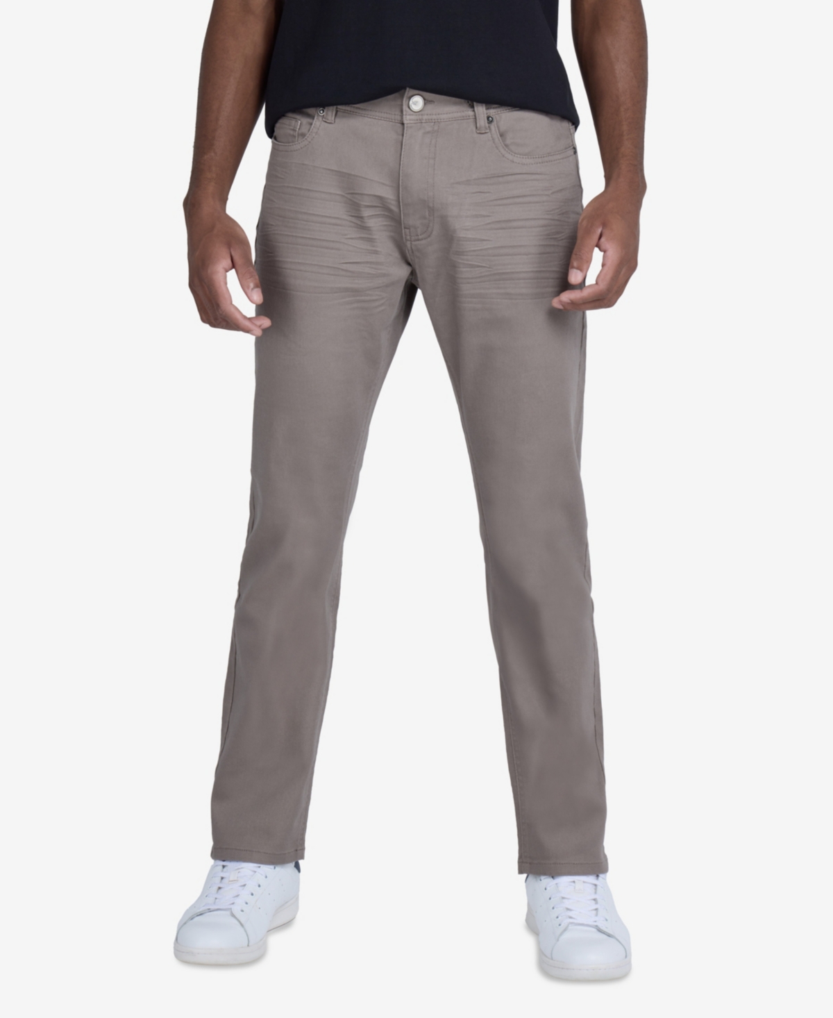 Click here for Mens Stretch 5 Pocket Skinny Jeans - Grey prices