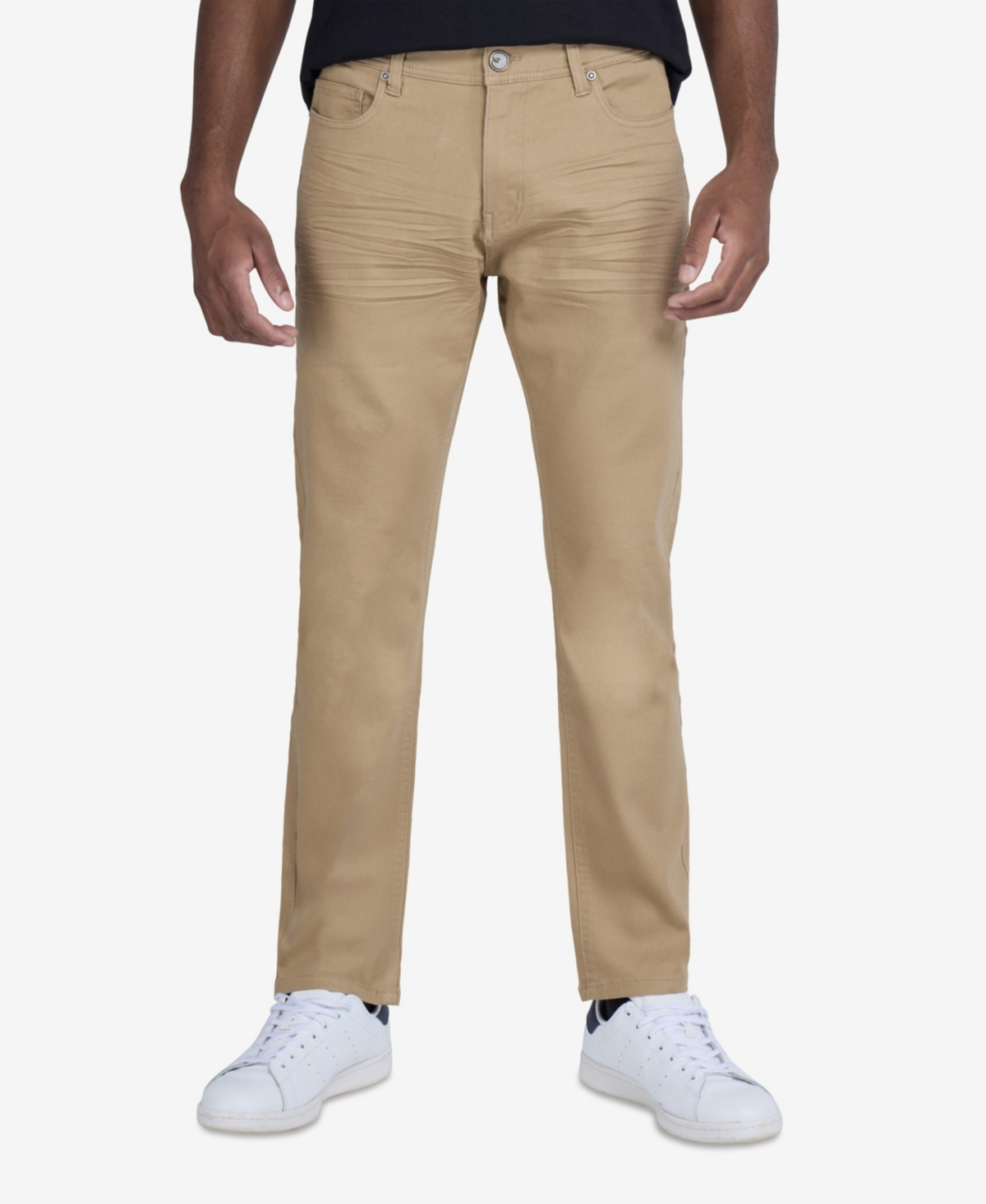 Click here for Mens Stretch 5 Pocket Skinny Jeans - Khaki prices
