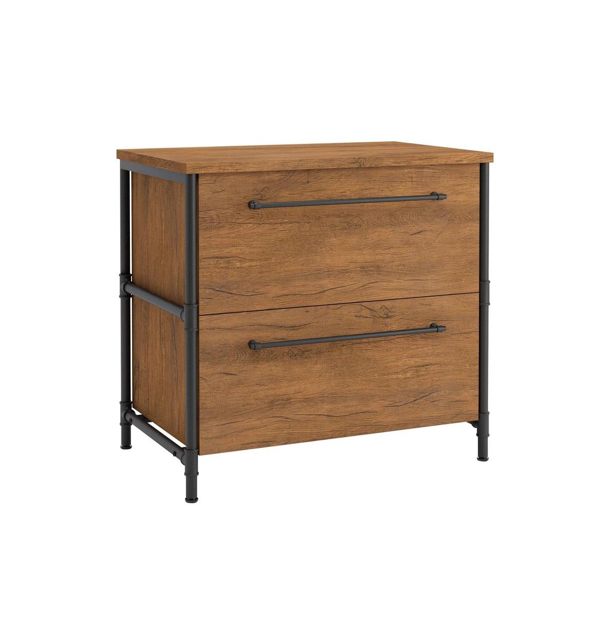 Click here for Sauder Iron City File Cabinet  Checked Oak finish... prices