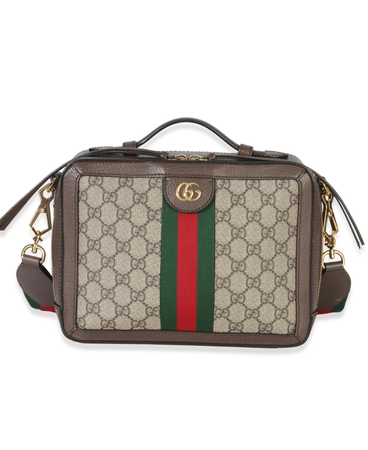 Click here for Pre-Owned Gucci Gg Supreme Small Ophidia Web Top H... prices