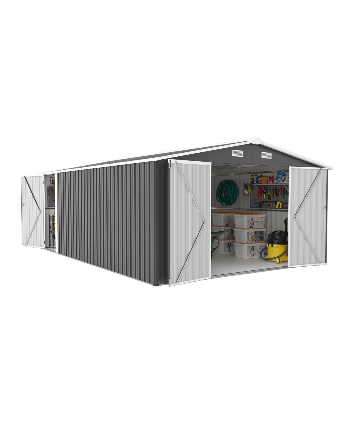 Click here for Mondawe Outdoor Metal Storage Shed with 3 Lockable... prices