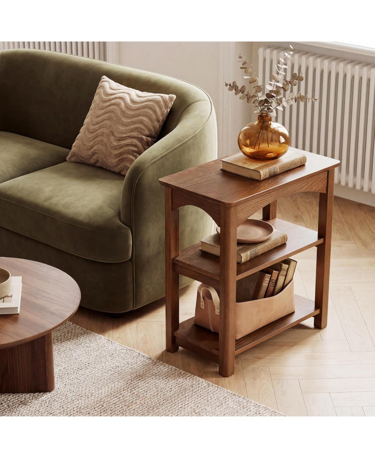 Click here for Tribesigns 3-Tier Solid Wood End Table  Narrow Sid... prices