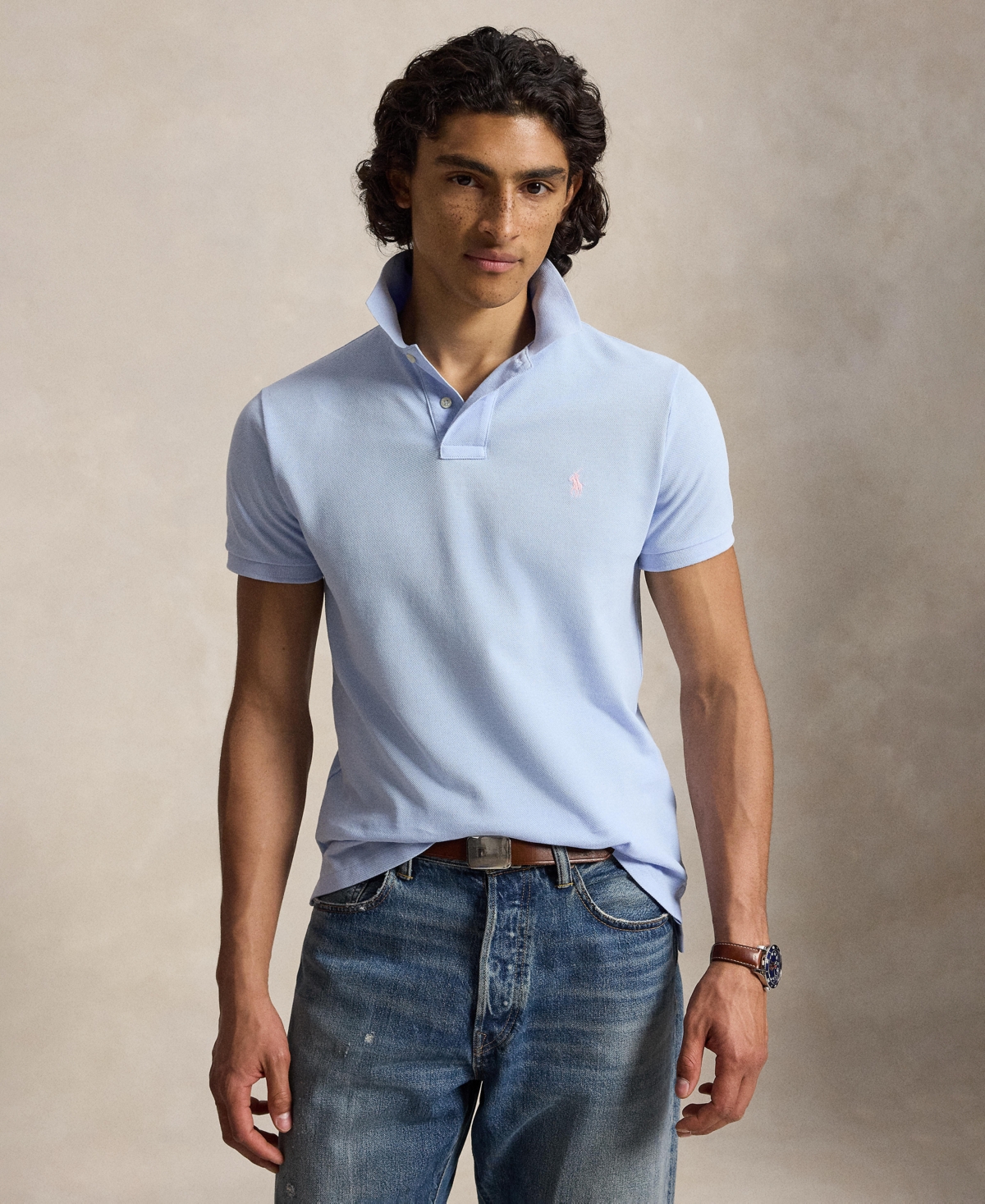 Click here for Polo Ralph Lauren Mens Custom Slim Fit Mesh Polo -... prices
