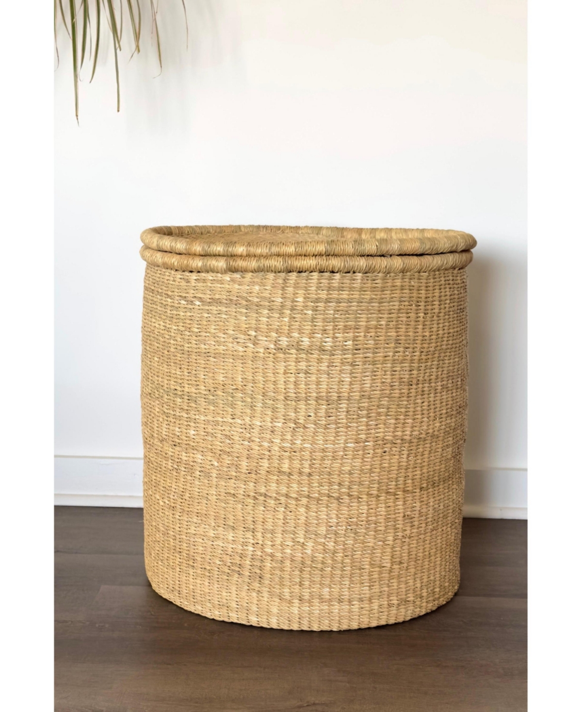 Click here for Mbare  Handwoven Hamper with Lid - Natural prices