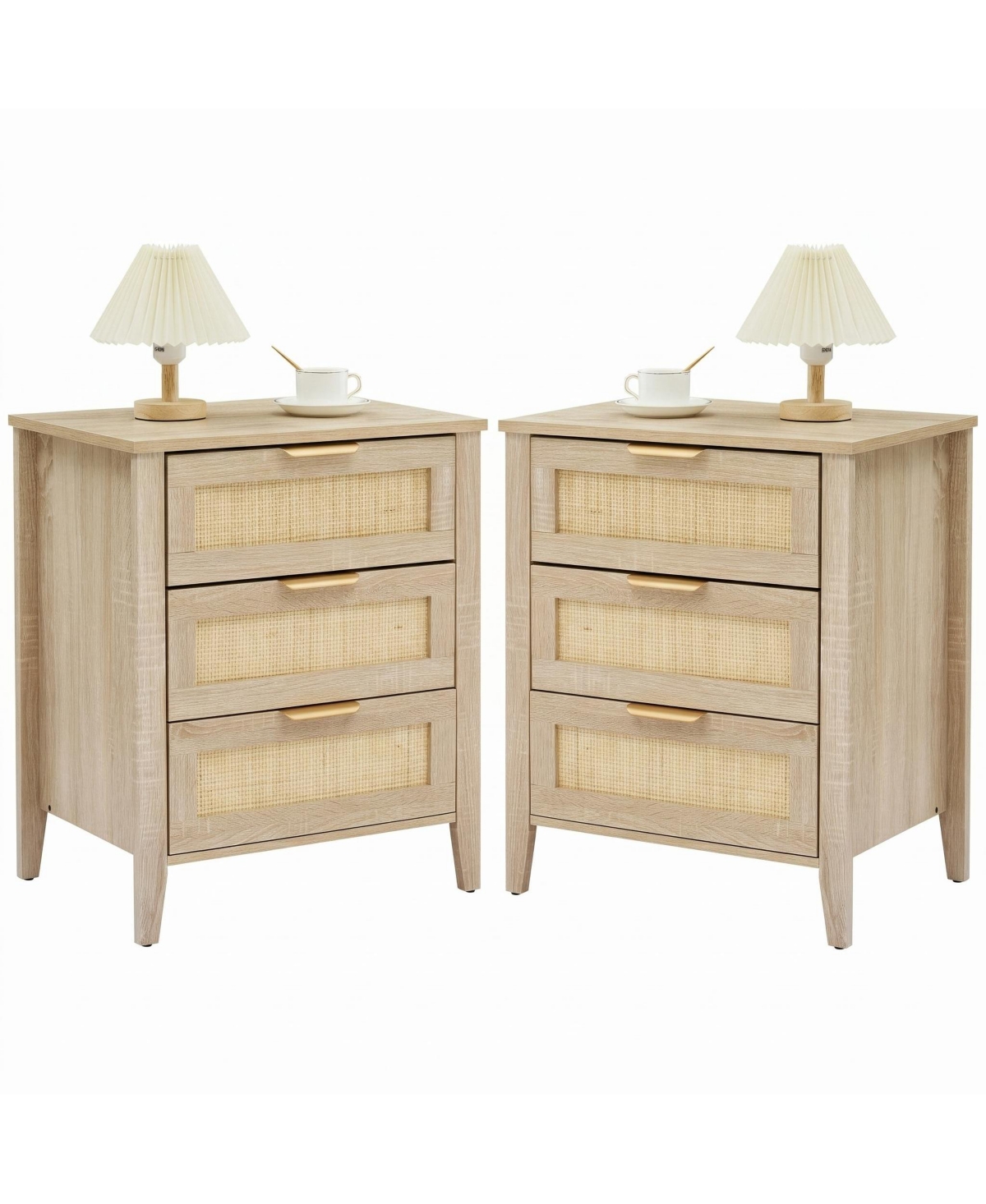 Click here for homfan Bohemian Rattan Coffee Table Set of 2 with... prices
