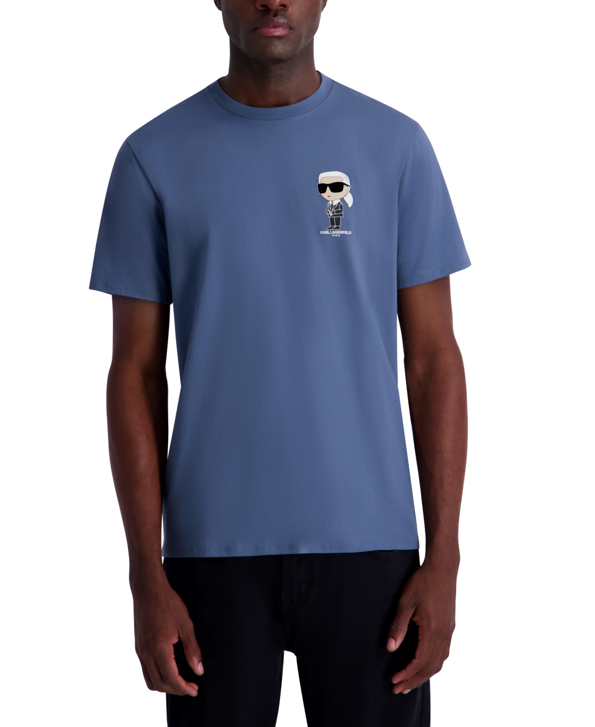 Click here for Karl Lagerfeld Paris Mens Graphic T-Shirt - Blue prices
