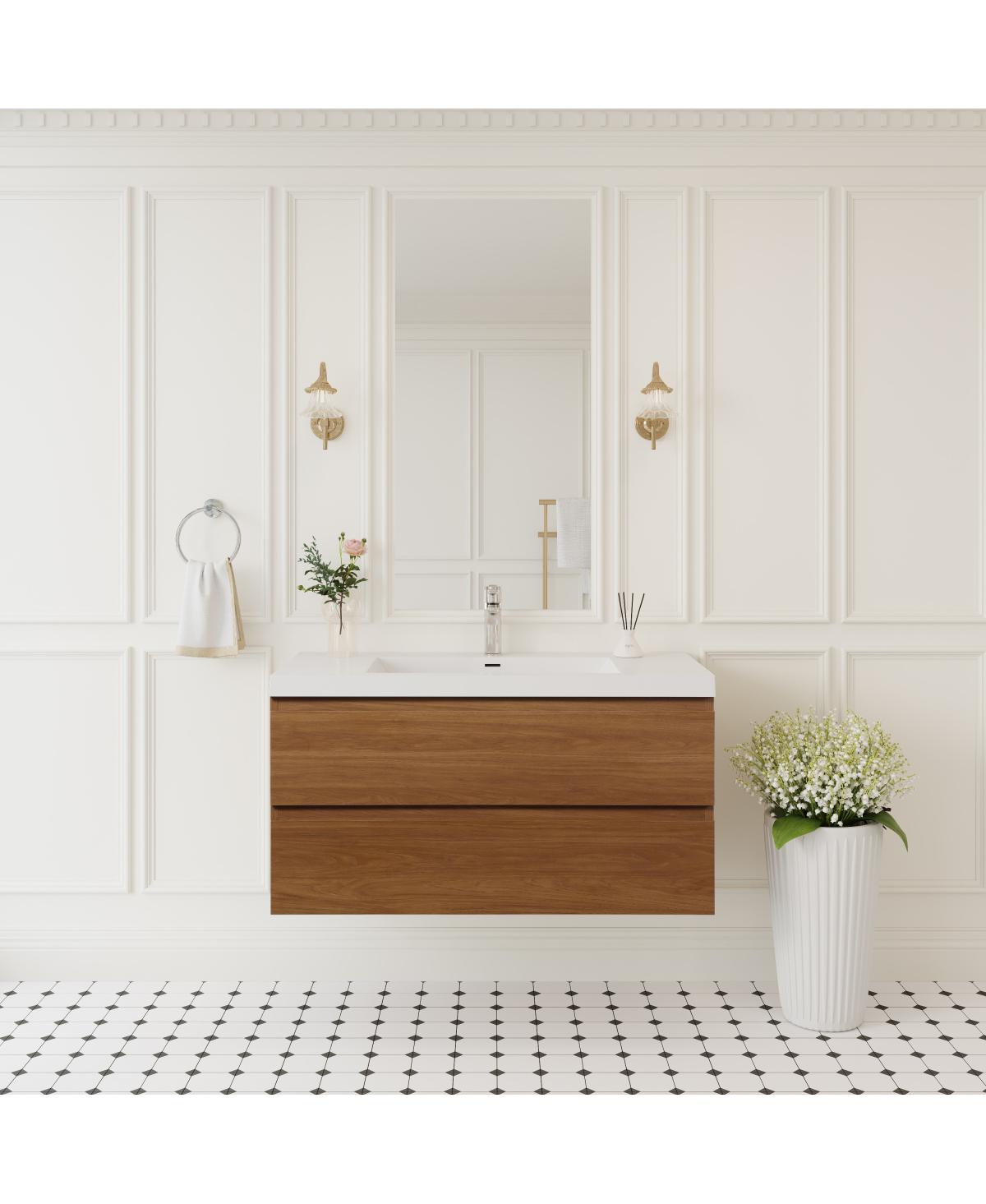 Click here for Sillysis Wall Mounted Bathroom Vanity with Resin S... prices