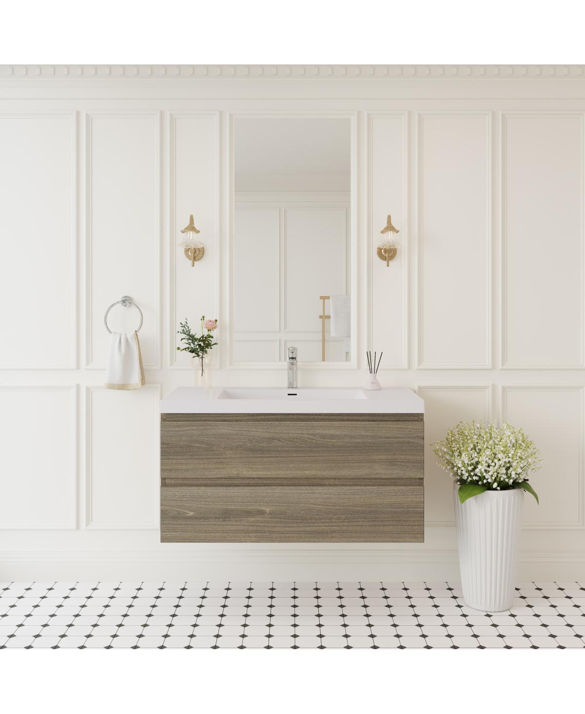 Click here for Sillysis Wall Mounted Bathroom Vanity with Resin S... prices