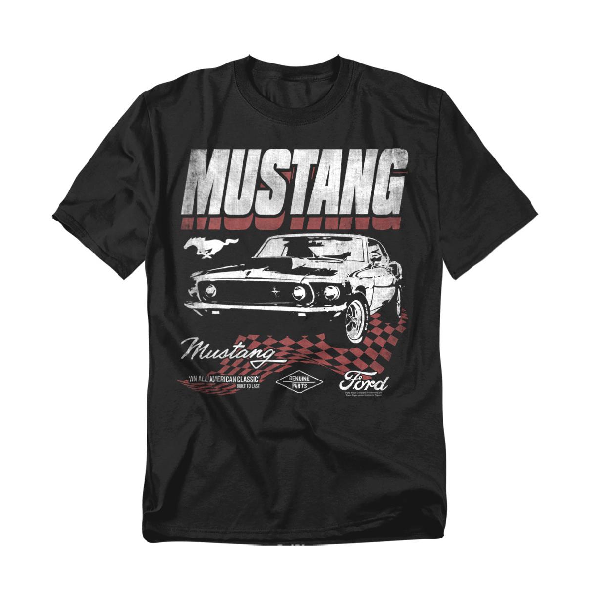 Click here for Mustang Mens Ford Checkered Race T-Shirt - Black prices