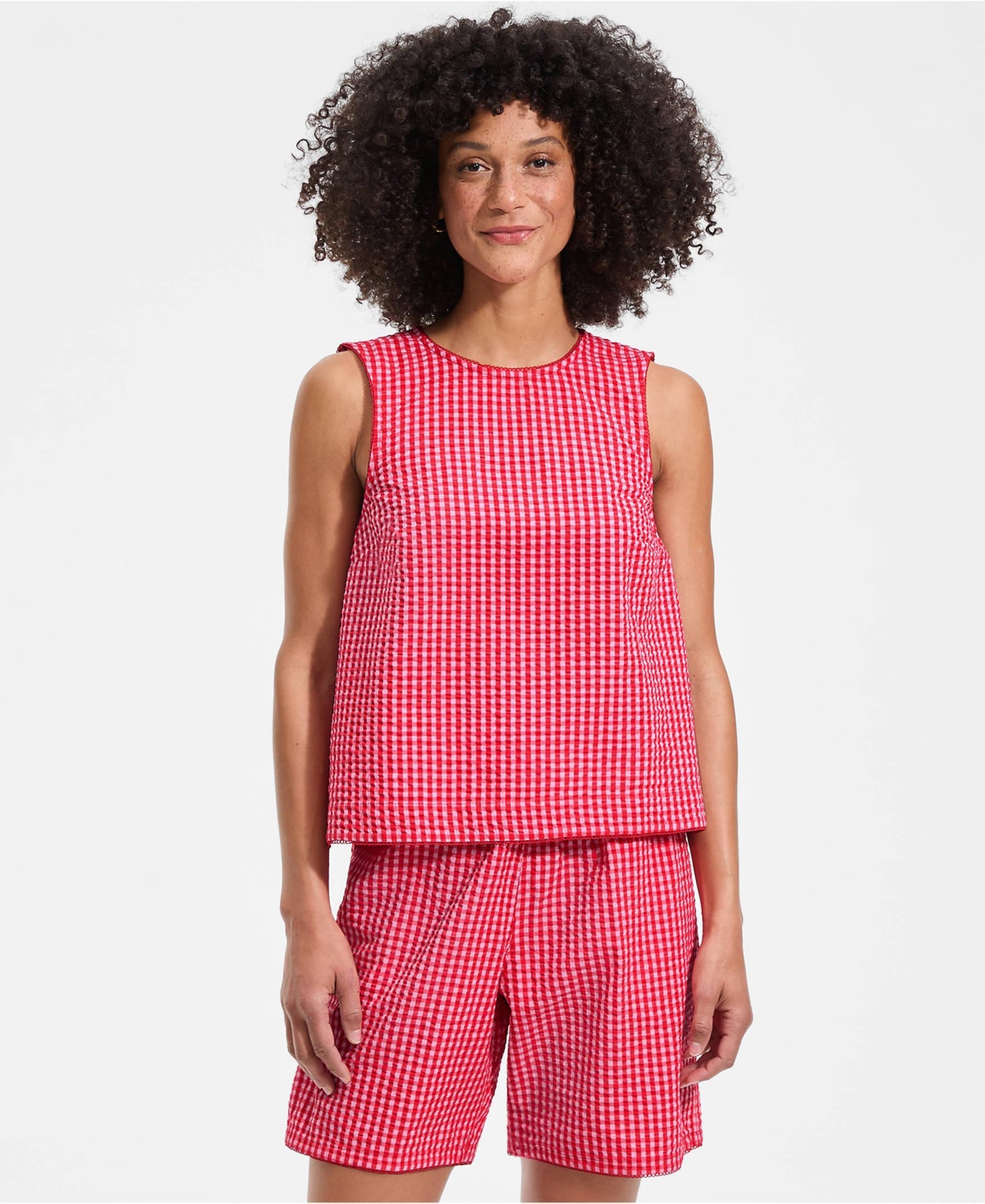 Click here for Lands End Womens Seersucker Matchback Shell - Comp... prices