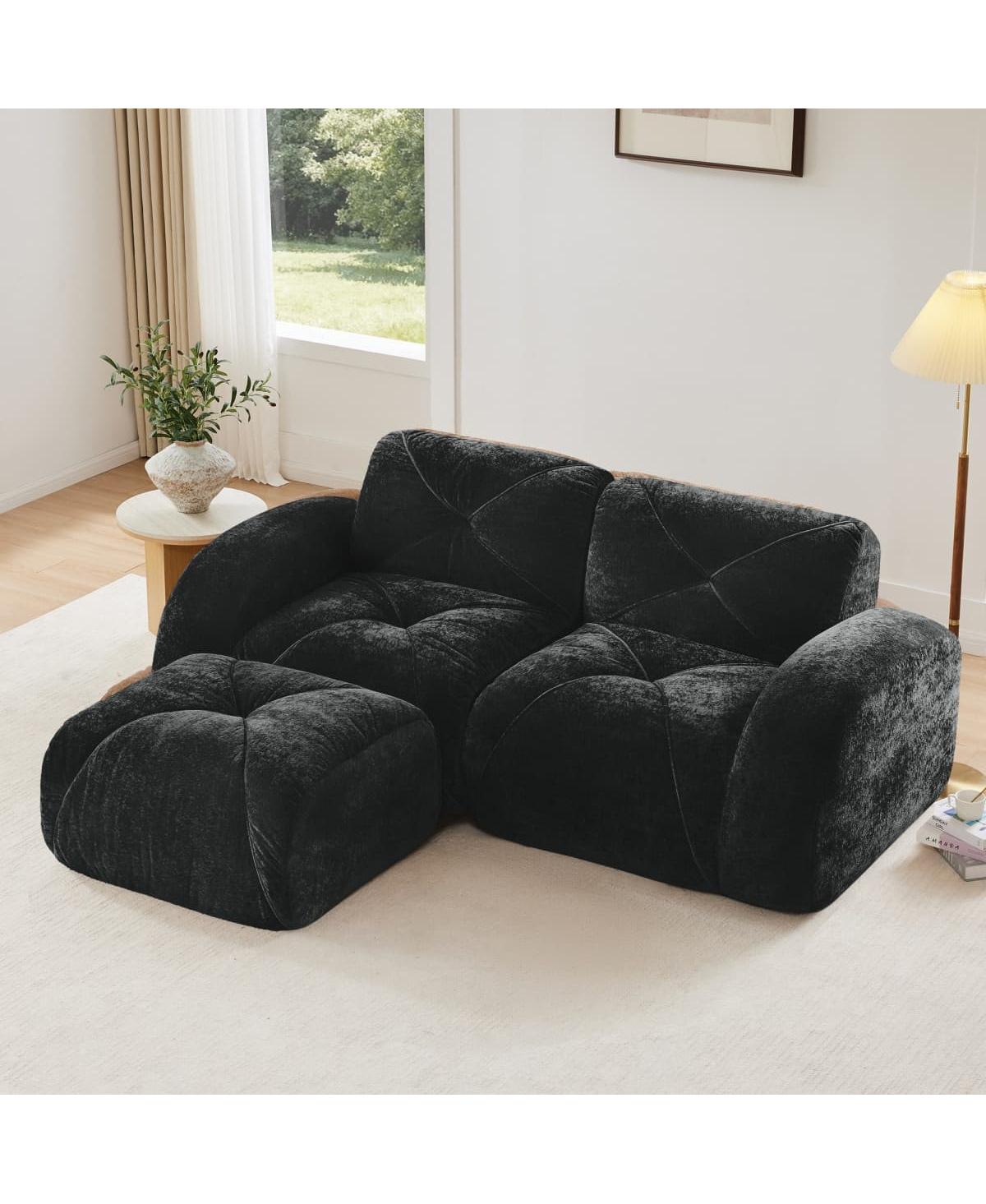 Click here for Maison Boucle 80.3 Velvet Boneless L-Shaped Sofa... prices