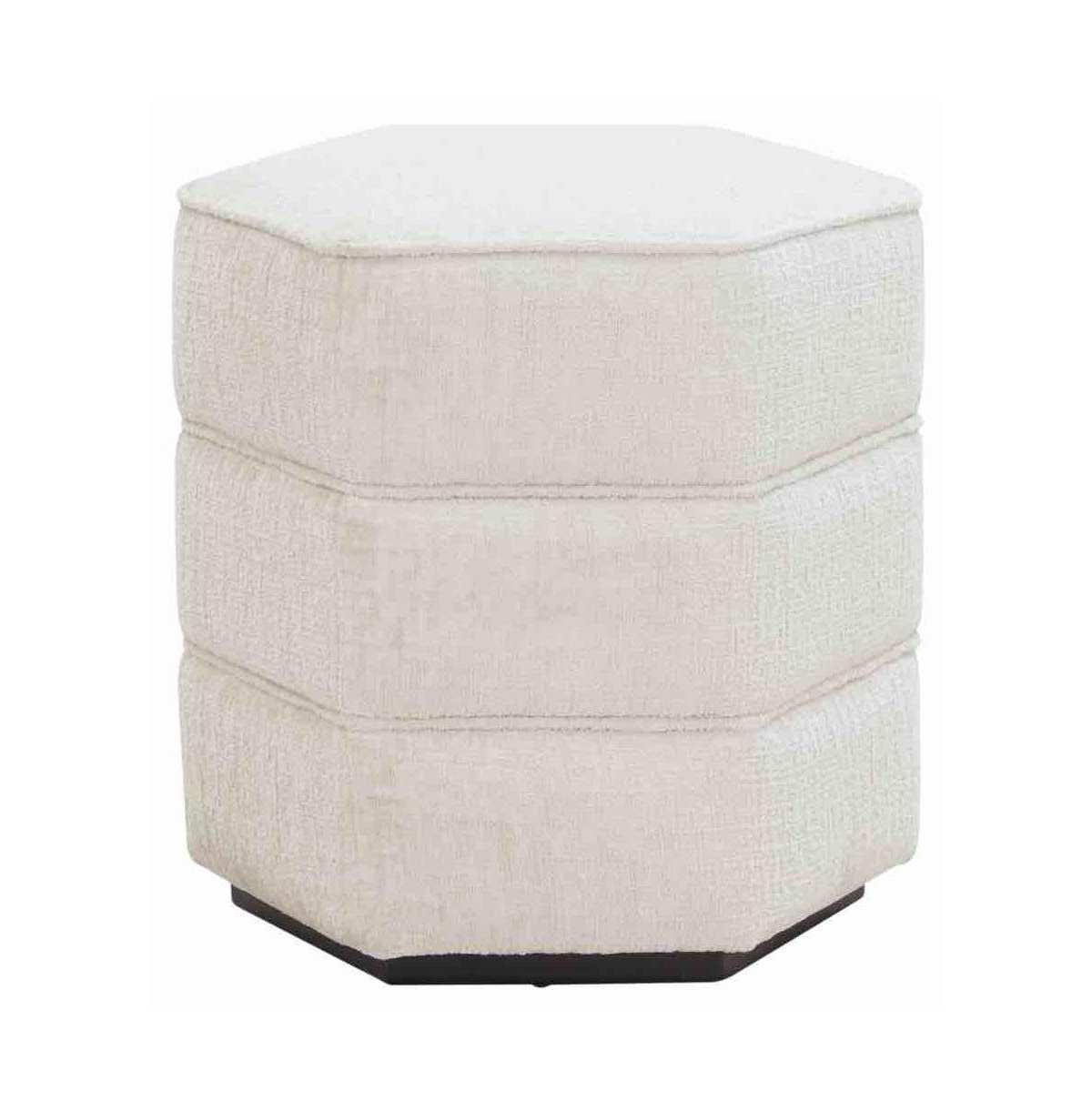 Click here for Safavieh Rosaria Chenille Hexagon Ottoman - Beige prices