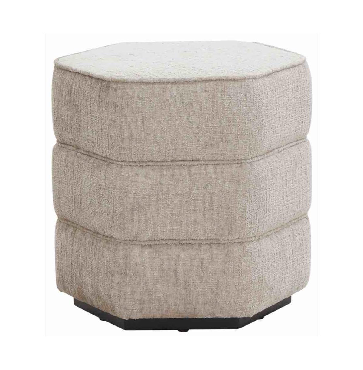 Click here for Safavieh Rosaria Chenille Hexagon Ottoman - Taupe prices