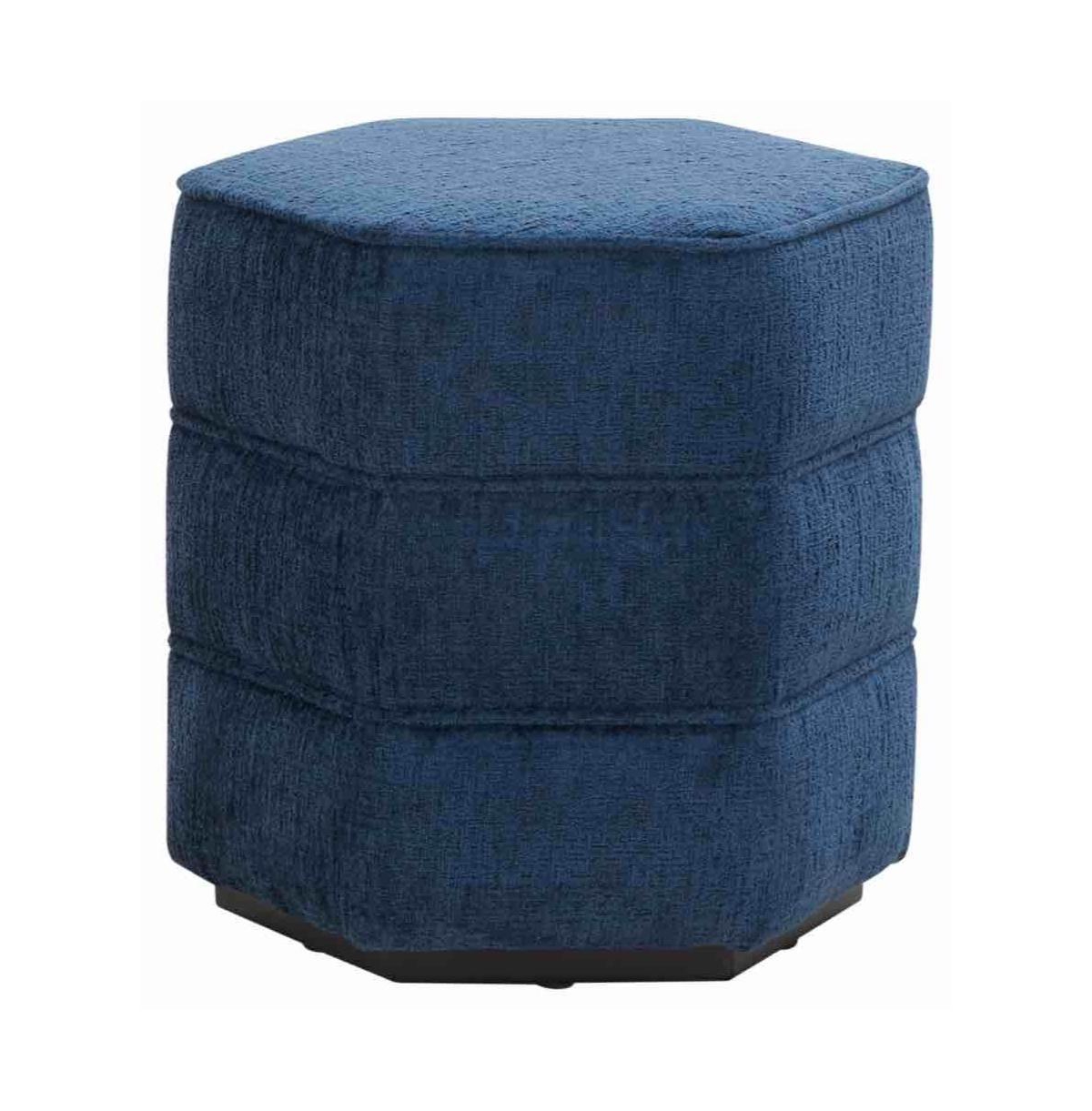 Click here for Safavieh Rosaria Chenille Hexagon Ottoman - Navy prices