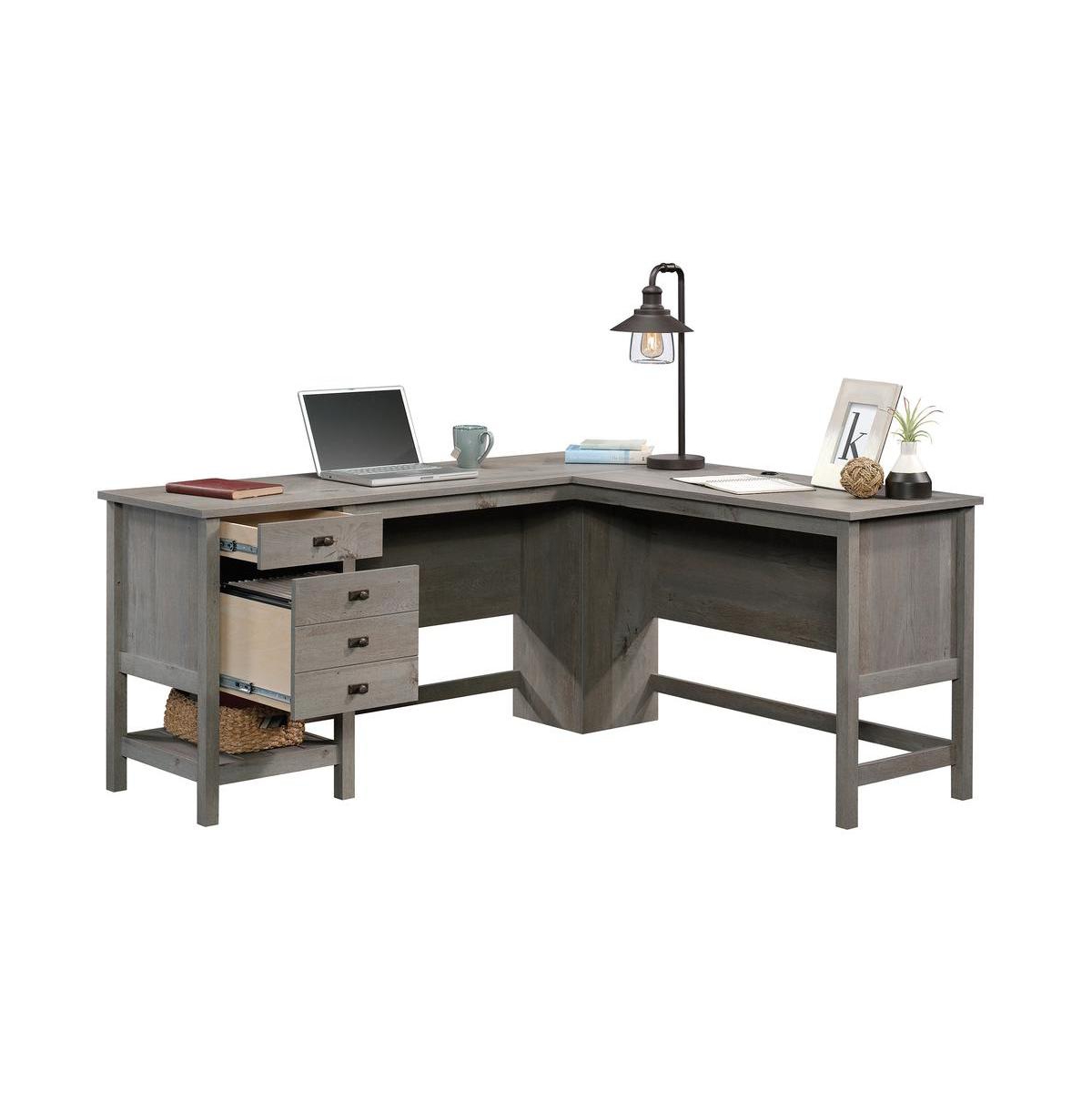 Click here for Sauder Cottage Road L Desk Oak finish - Mystic oak prices