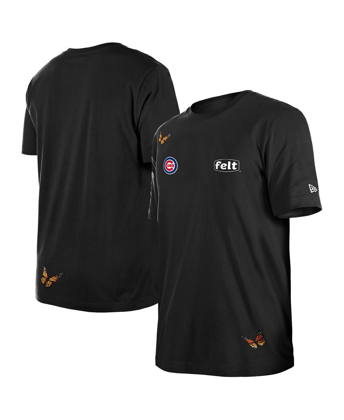 Click here for New Era x Felt Mens Black Chicago Cubs T-Shirt - B... prices