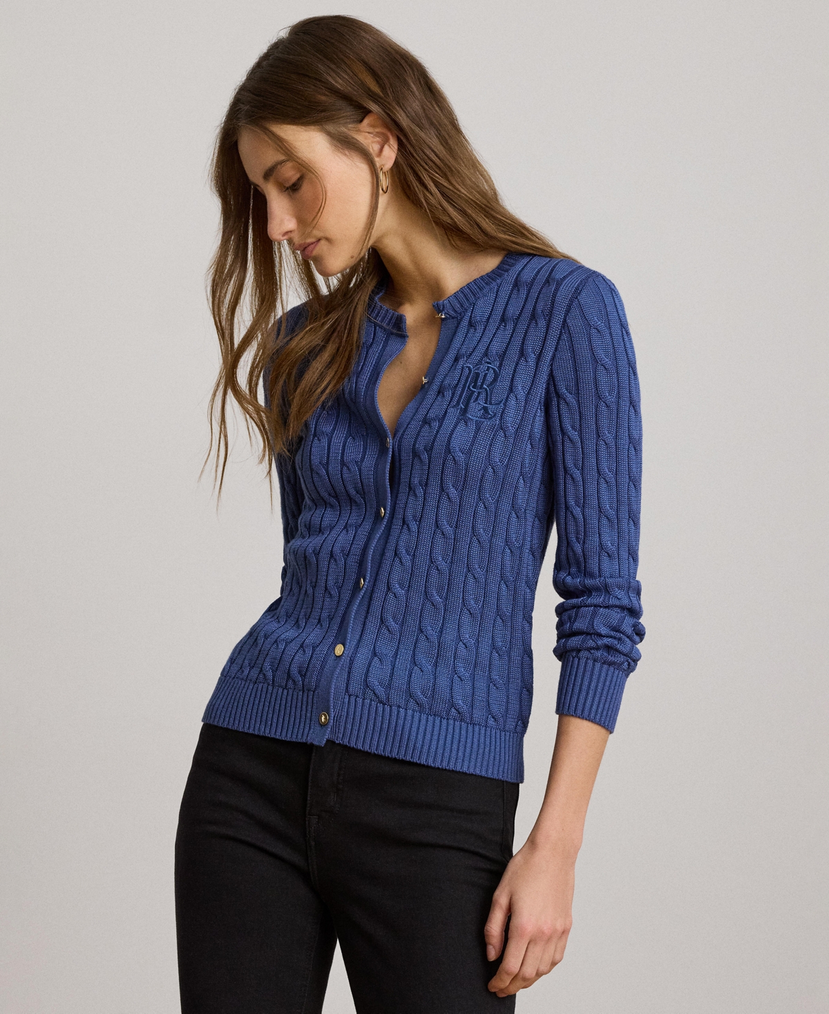 Click here for Lauren Ralph Lauren Womens Crewneck Buttoned Plack... prices