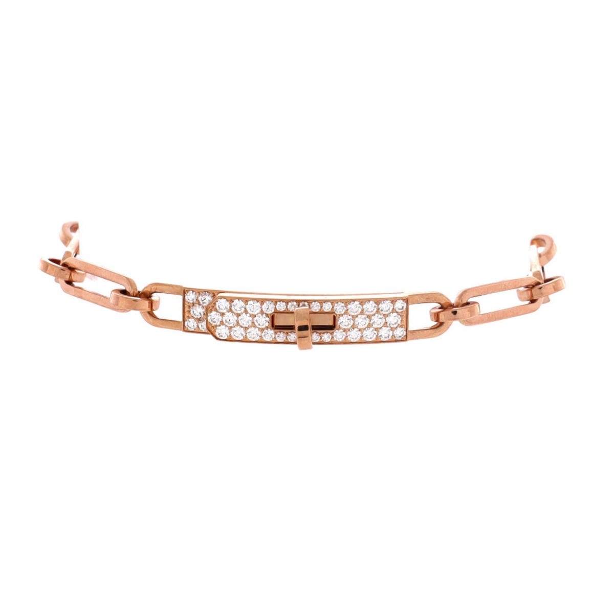 Click here for Pre-Owned HERMES Kelly Chaine Bracelet - 18k rose... prices