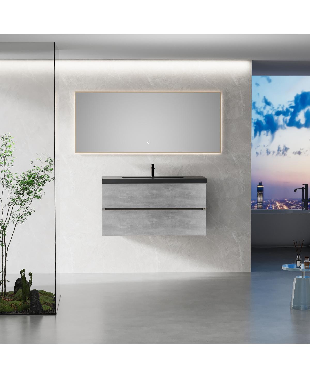 Click here for Sillysis Inch Wall Mounted Bathroom Vanity  Quartz... prices