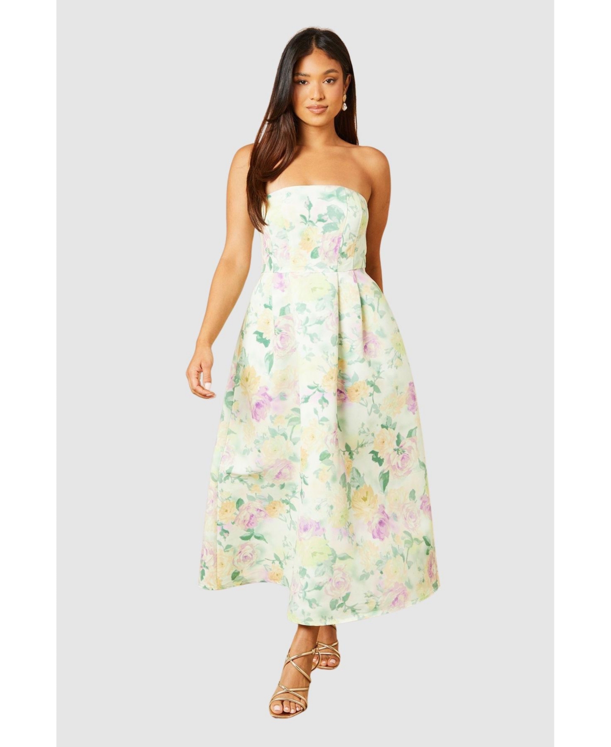 Click here for Oasis Womens Occasion Strapless Mini Dress - Lilac prices