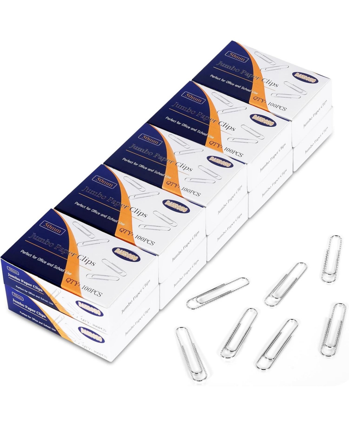 Click here for Danrong 1000 Pcs Non-Slip Paper Clips  Large Silve... prices