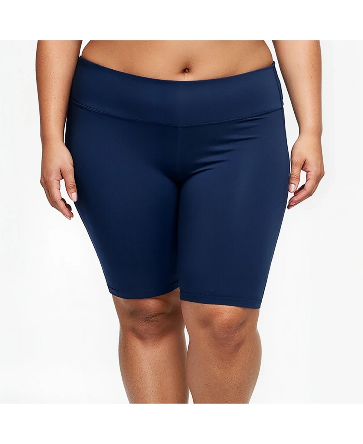 Click here for Calypsa Plus Size Long Bike Swim Shorts - Navy prices