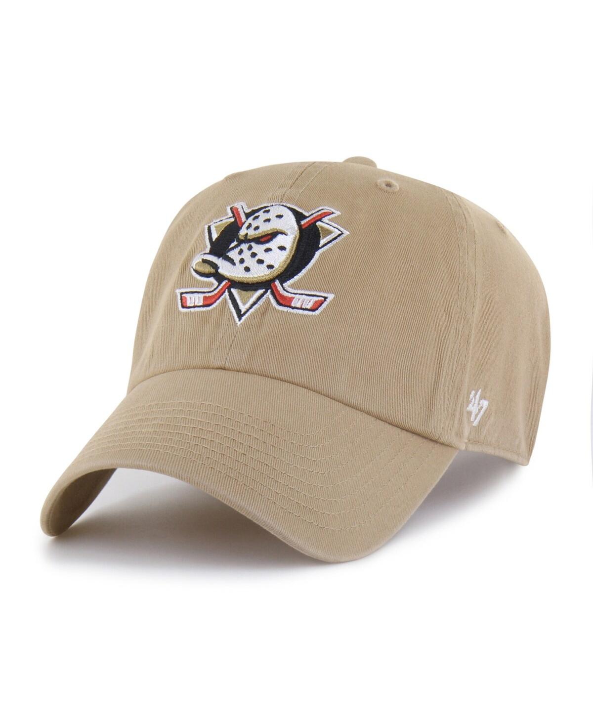 Click here for 47 Brand Mens Khaki Anaheim Ducks Logo Clean Up Ad... prices