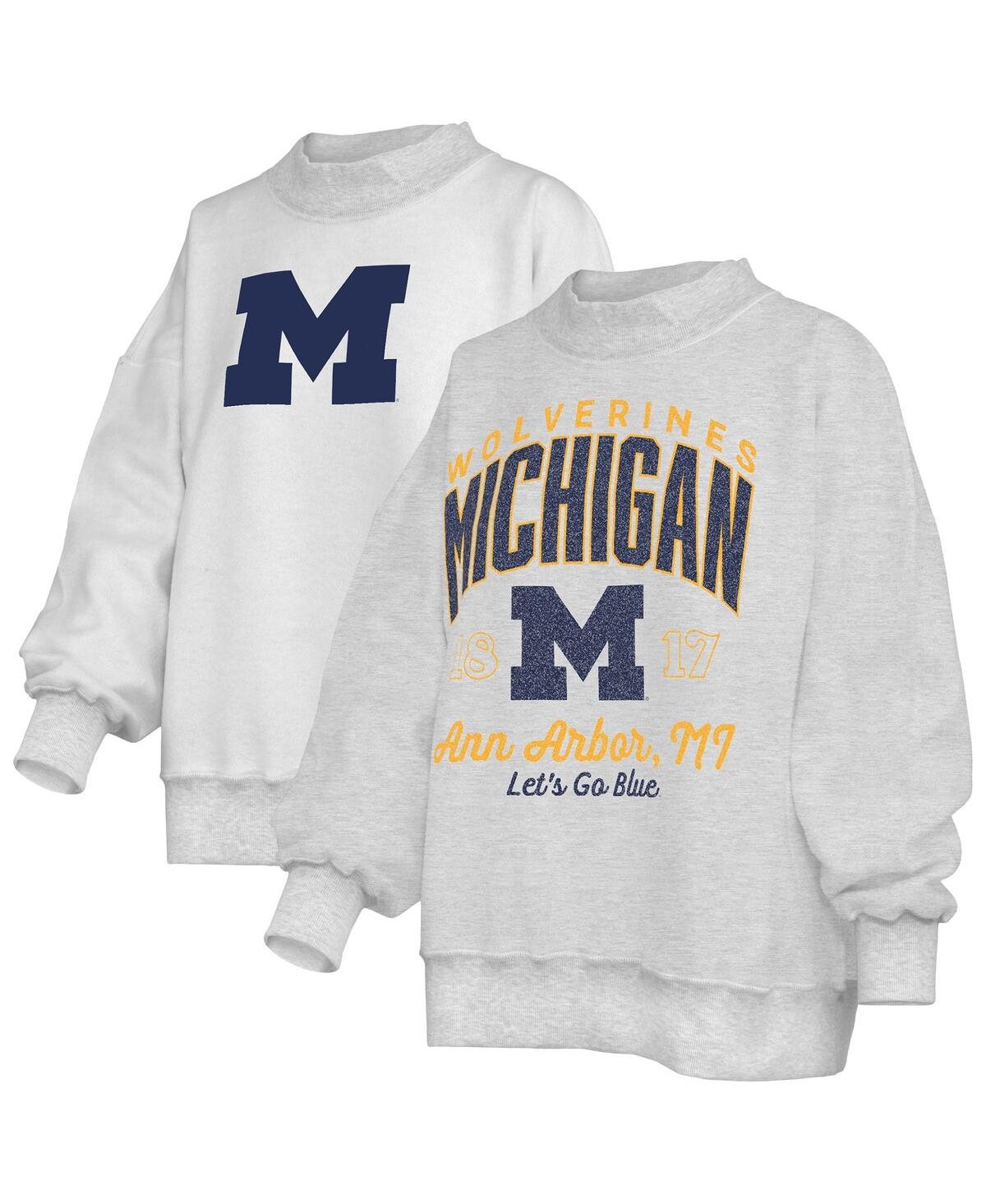 Click here for Pressbox Womens Heather Gray Michigan Wolverines R... prices