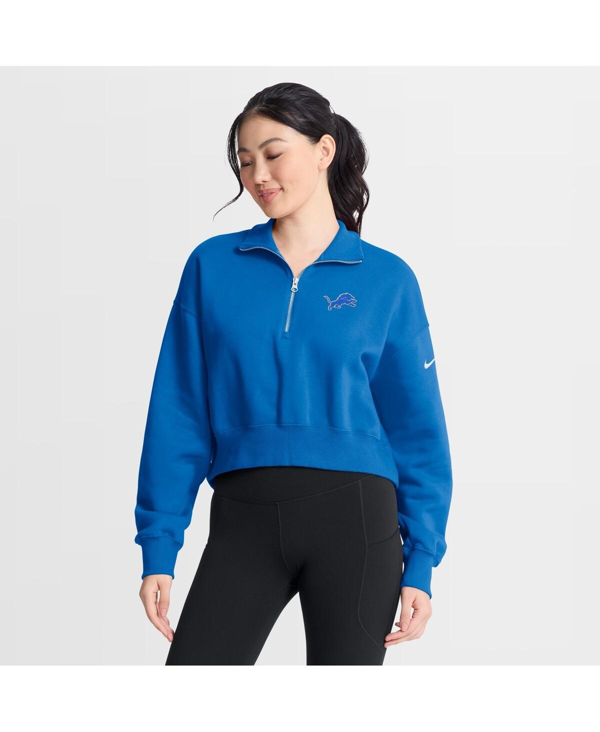 Click here for Nike Womens Blue Detroit Lions Phoenix Fleece Quar... prices