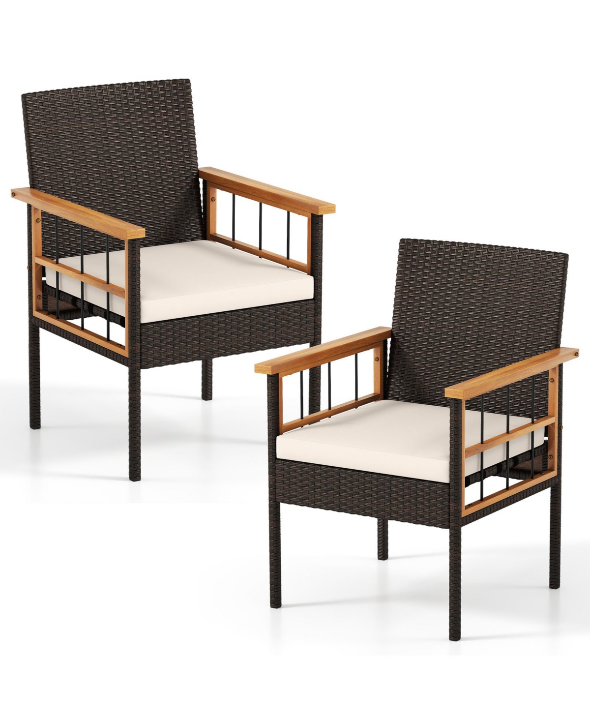 Click here for Slickblue Outdoor Dining Chairs Set of 2 Cushioned... prices