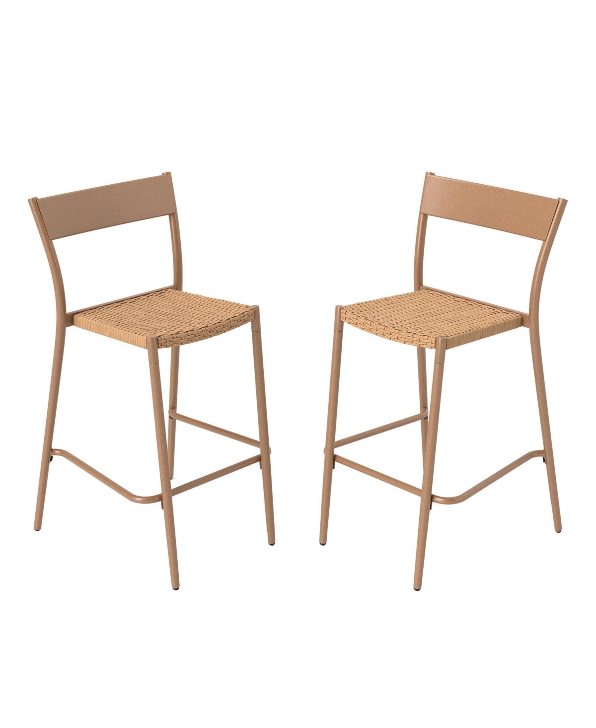 Click here for Slickblue Outdoor Bar Stools Set of 2 Rattan Seat... prices