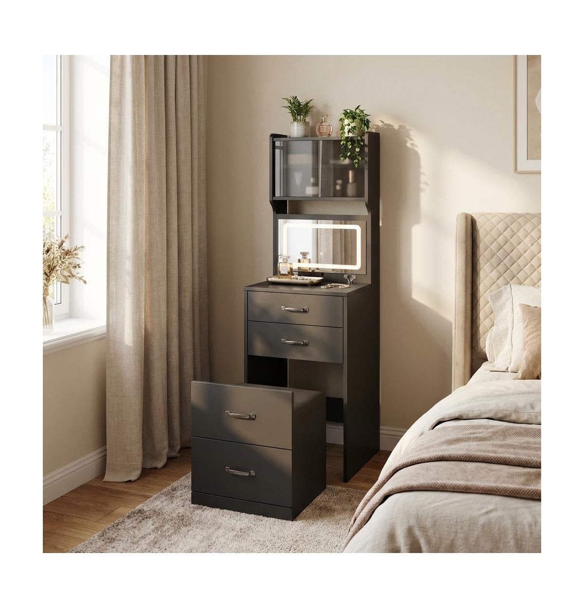 Click here for Gaomon 3-in-1 Vanity Desk with 3-Color Led Mirror... prices