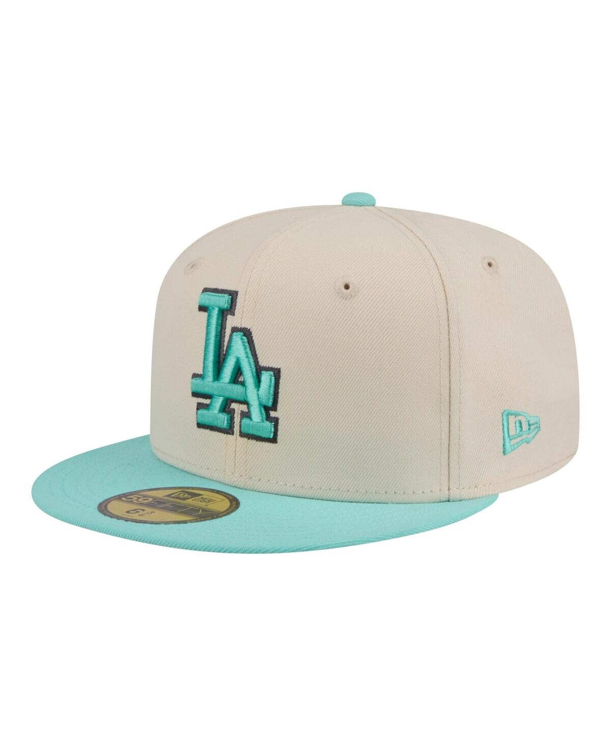 Click here for New Era Mens Light Beige/Turquoise Los Angeles Dod... prices