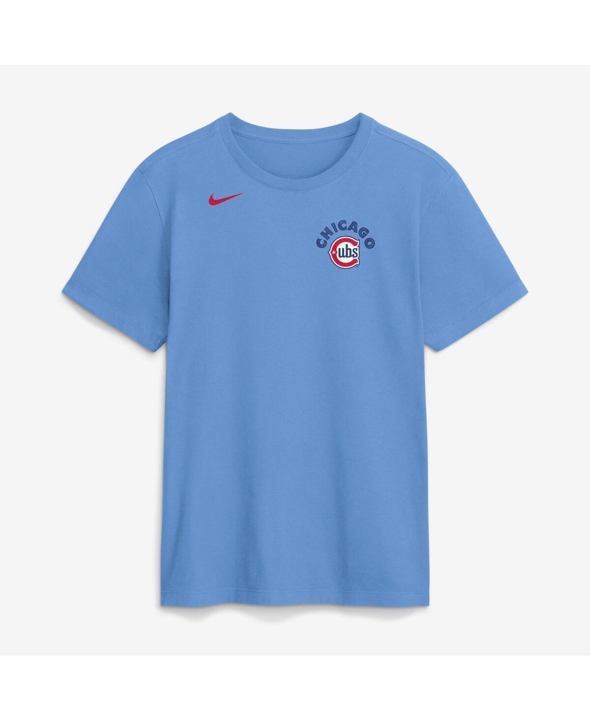 Click here for Nike Mens Light Blue Chicago Cubs Electric Bear T-... prices