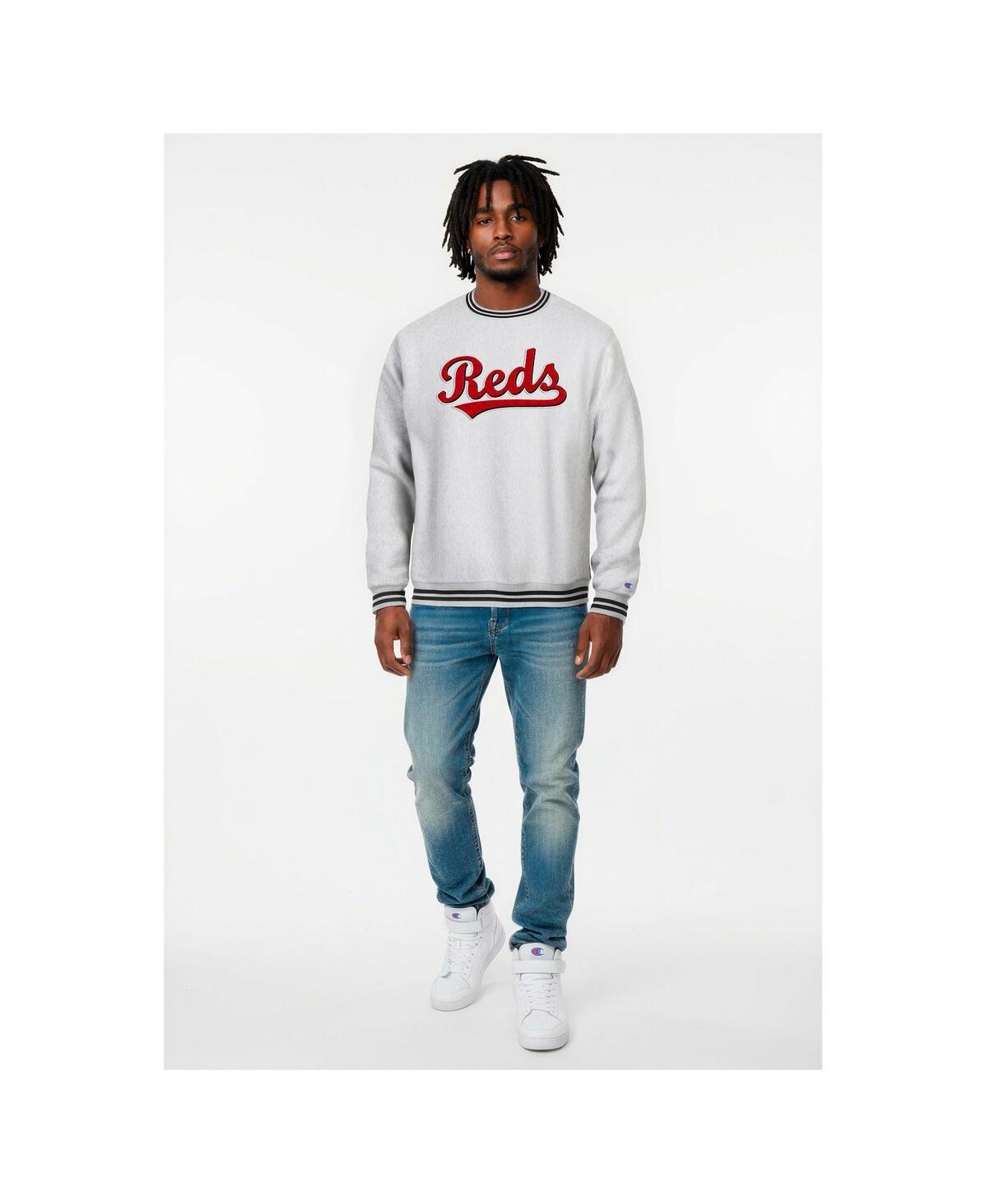Click here for Champion Mens Heather Gray Cincinnati Reds Reverse... prices