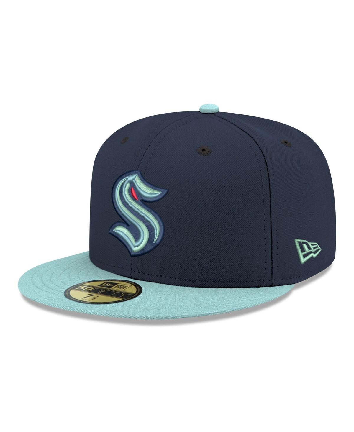 Click here for New Era Mens Navy Seattle Kraken Core Logo Two-Ton... prices
