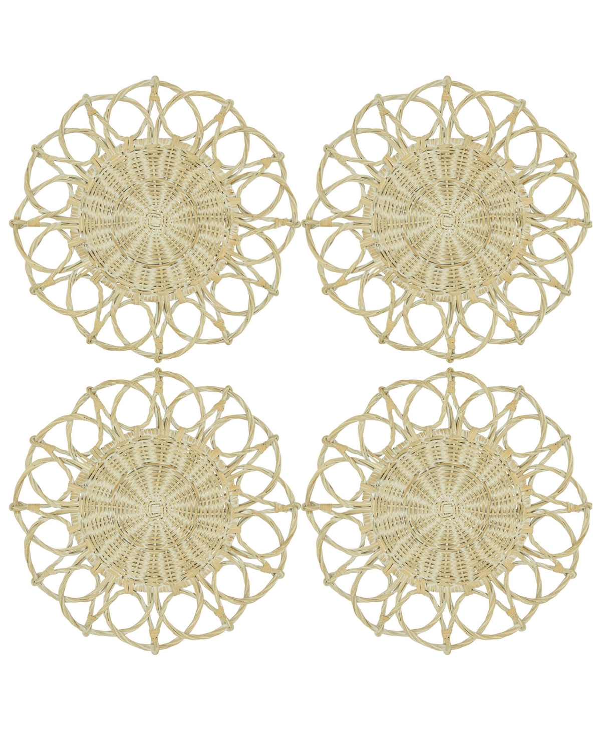 Click here for Saro Lifestyle Twisted Rattan Placemats  Set of 4... prices