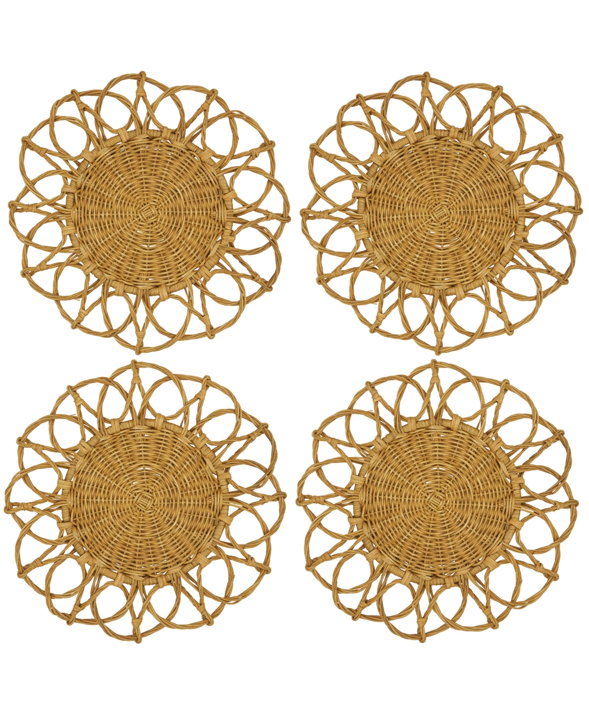 Click here for Saro Lifestyle Twisted Rattan Placemats  Set of 4... prices