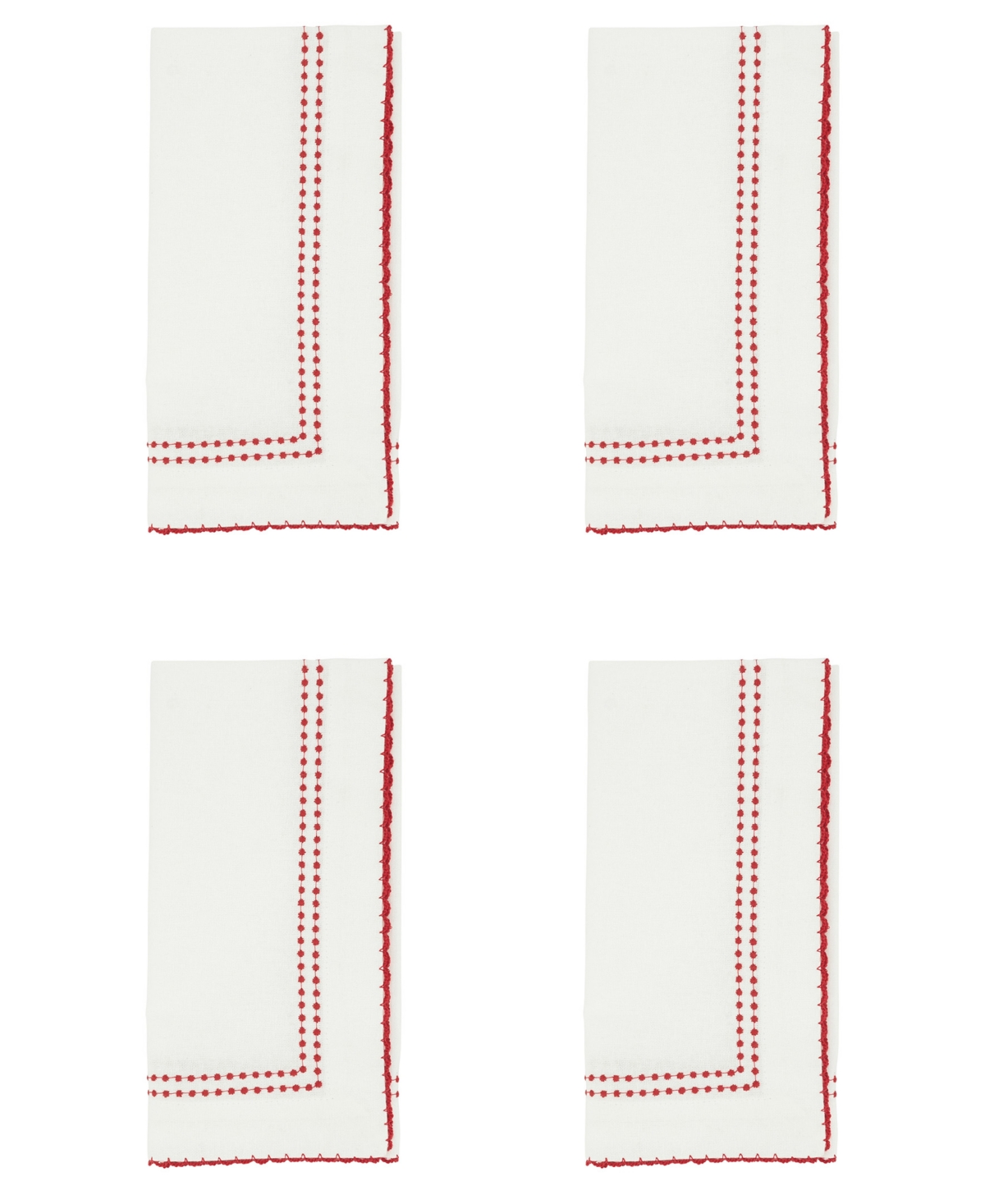 Click here for Saro Lifestyle Embroidered Border Table Napkins  S... prices