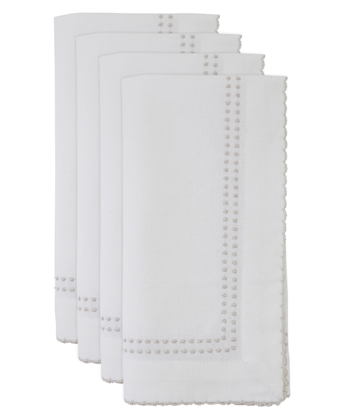 Click here for Saro Lifestyle Embroidered Border Table Napkins  S... prices