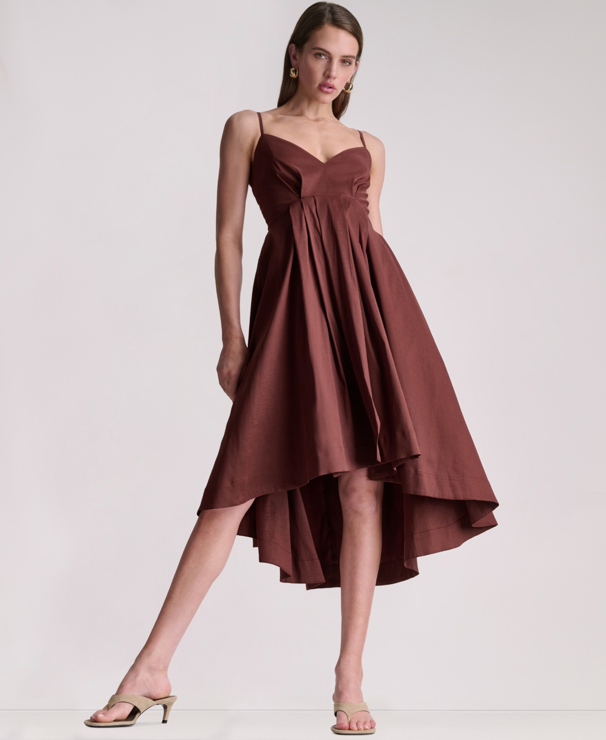 Click here for Bcbg Womens Sweetheart Midi Dress - Espresso Dusk prices