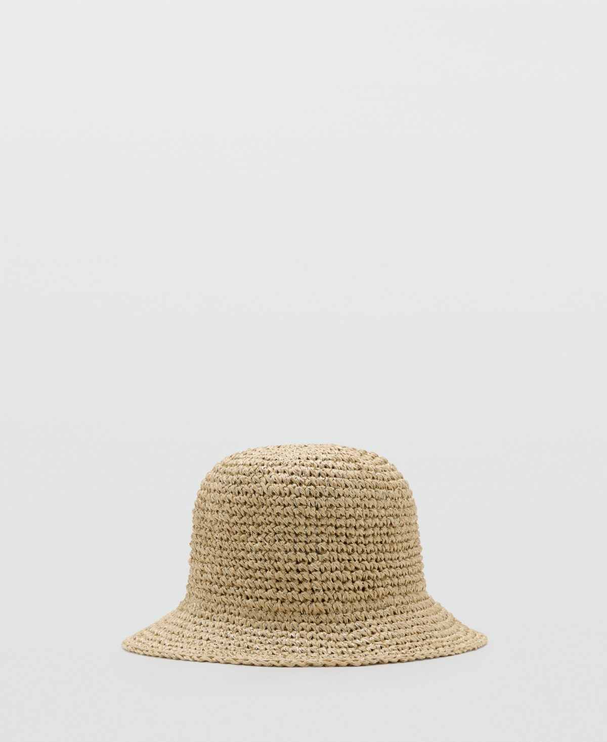 Click here for Mango Womens Lurex Natural Fiber Bucket Hat - Beig... prices