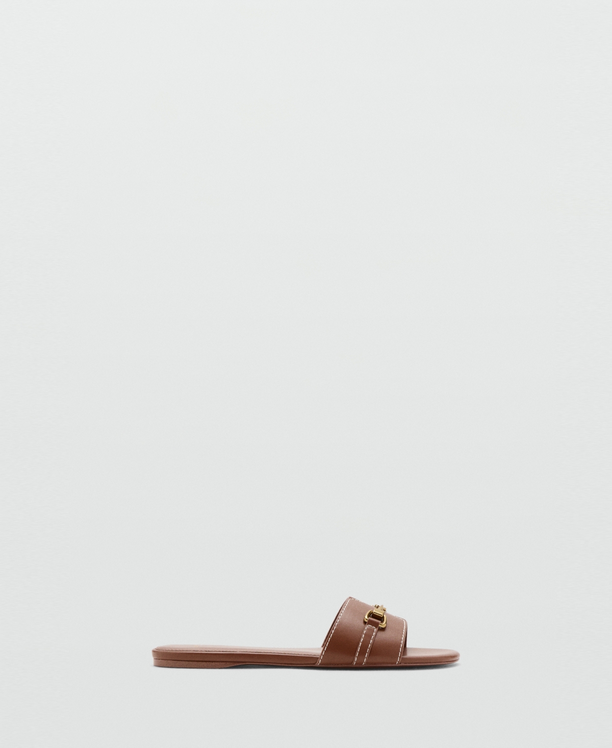 Click here for Mango Womens Metallic Detail Strappy Sandals - Lea... prices