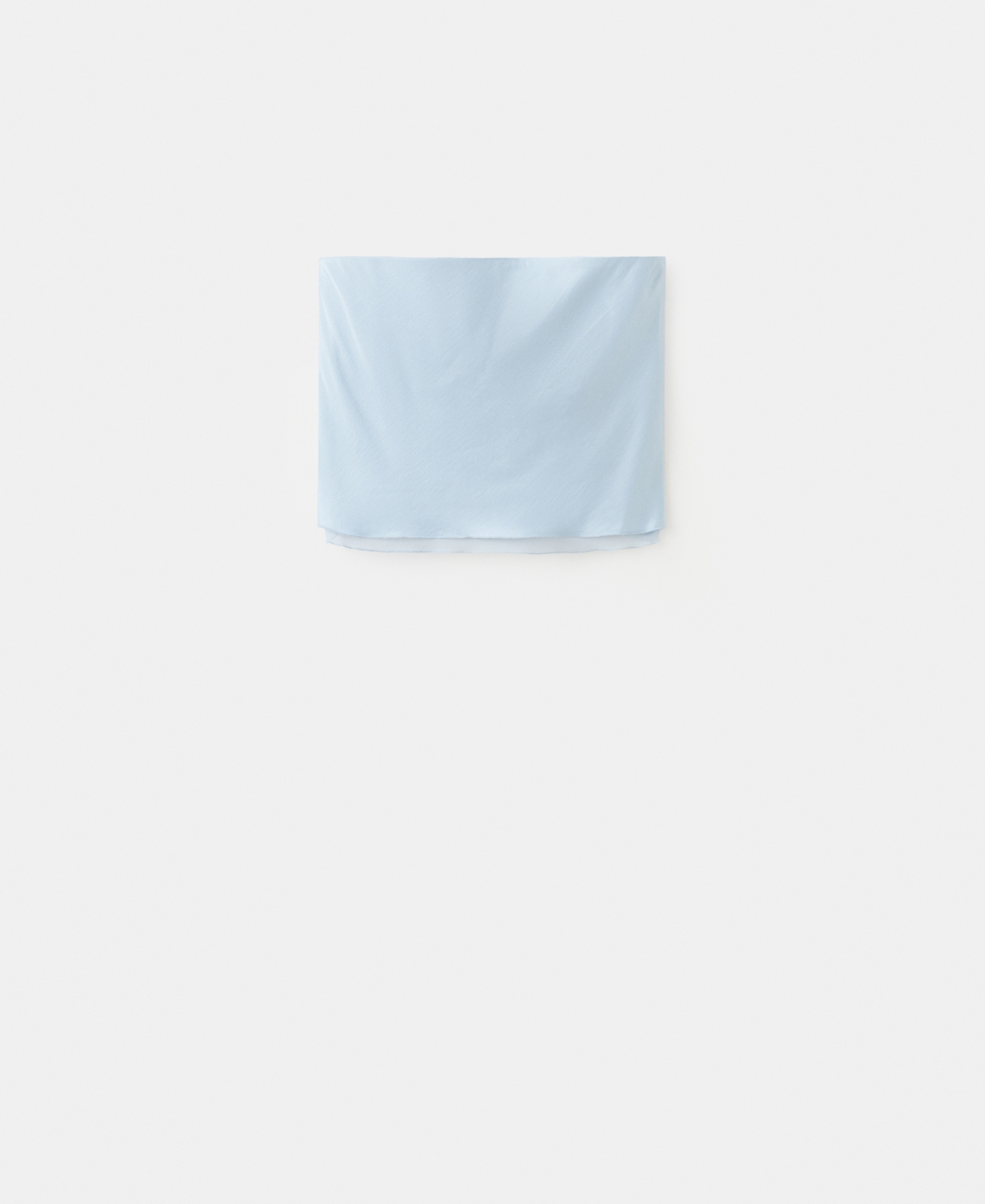 Click here for Mango Womens Ruffles Strapless Top - Sky Blue prices