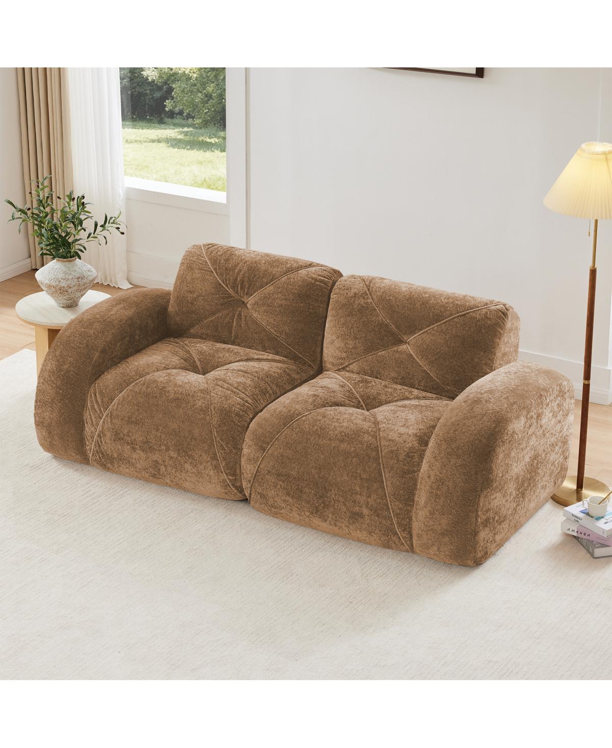 Click here for Streamdale Furniture Camel 2-Seater Tufted Sofa wi... prices